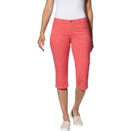 CR&Eacute;ATION L Damen Caprijeans mit kurzen Fu&szlig;schlitzen koralle Gr&ouml;&szlig;e 40