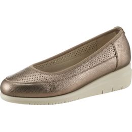 Damen Slipper in Metallicfarben bronzefarben Gr&ouml;&szlig;e 36