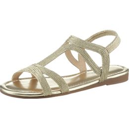 Heine Damen Sandale im Metallic-Look goldfarben Gr&ouml;&szlig;e 36