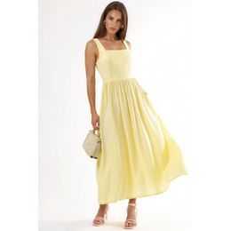 Midi-Kleid mit quadratischem Kragen