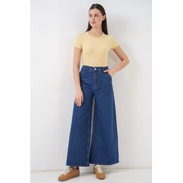 Hohe Taille Weite Beinin Jeans