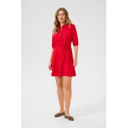 Cream Kleid Feminine red
