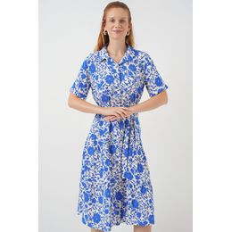 Muster Midi Hemdbl dress