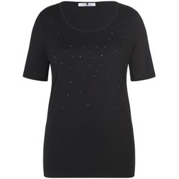 Anna Aura - Rundhals-Shirt, schwarz, Gr. 48 / XL