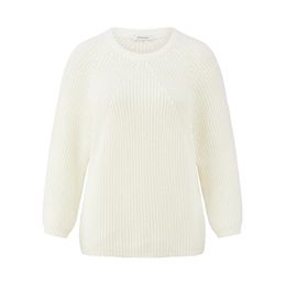 Peter Hahn - Rundhals-Pullover, weiss, Gr. 36 / S - Baumwolle