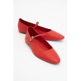 Lara Leder Mary Jane Flache Schuhe