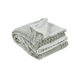 CS Schmal como Flanelldecke Emilia grau Synthetik Ma&szlig;e (cm): B: 150 Accessoires > Decken > Wohndecken &raquo; Sofa DE