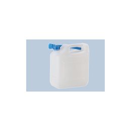 H&uuml;nersdorff H&uuml;nersdorff Wasserkanister ECO 12 L mit Rohr, HD-PE natur, mit blauem Zubeh&ouml;r (817400)