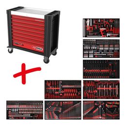 KS Tools Performanceplus Werkstattwagen-Satz P25 mit 660 Werkzeugen f&uuml;r 8 Schubladen (825.8660)