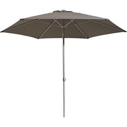 Sonnenschirm, eckiges Design, &Oslash; 3000 mm, Gestell Alu, taupe kaiserkraft