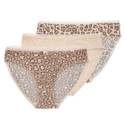 Gina Benotti 3 Damen Slips mit Spitze