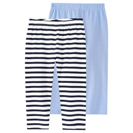 Yigga 2 M&auml;dchen Capri-Leggings im Basic-Look