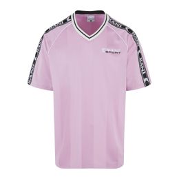 T-Shirt Karl Kani "Karl Kani Herren Karl Kani Sports Shadow Stripe Shorts", Jungen, Gr. L, rose, 100% Polyester, gestreift, oversize, Rundhals, Shirts T-Shirt