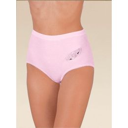 Taillenslip Nina von C., Damen, Gr. 44, 4 Stk., bunt (bleu, ros&eacute;), 100% Baumwolle, Unterhosen Taillenslip