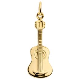 Kettenanh&auml;nger Jobo "Anh&auml;nger Gitarre 24 mm", gelbgold 333, Schmuckanh&auml;nger, Damen, Gelbgold 333, Kettenanh&auml;nger, 8 Karat 333 Gold