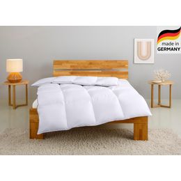 Daunenbettdecke OTTO HOME "Tamins, Bettdecke 135x200 cm, 155x220 cm, Made in Germany", wei&szlig;, B:135cm L:200cm, Bezug: 100% Baumwolle. F&uuml;llung: 100% Daunen, Bettdecken, Sommer, Winter, Decke, Made in Germany, Allergiker geeignet (NOMITE)