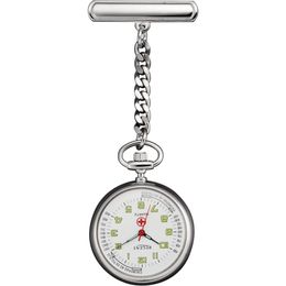 Regent Uhren Krankenpflegeuhr REGENT "P756", silber (edelstahlfarben), Taschenuhren, Damen, Quarzuhr, Damenuhr, Herrenuhr, Geschenkidee
