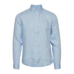 Langarmhemd Casual Friday "Langarmhemd CFAnton", Herren, Gr. XXL, N-Gr, blau (chambray blau), Obermaterial: 100% Leinen LI., Hemden