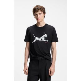 T-Shirt Hugo "Dirunn", Jungen, Gr. L, schwarz001, Single Jersey, Obermaterial: 100% Baumwolle, unifarben, regular fit normal, Rundhals, abgesteppte Kante, Shirts T-Shirt, Reine Baumwolle, Rundhalsausschnitt, Regular Fit