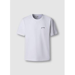 T-Shirt Pepe Jeans "JOHN TEE", Jungen, Gr. L, wei&szlig;, Jersey, Obermaterial: 100% Baumwolle, unifarben, regular fit h&uuml;ftbedeckend, Rundhals, abgesteppte Kante, Shirts T-Shirt, mit V-Naht am Rundhals