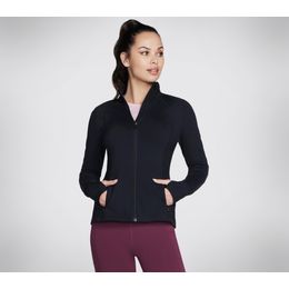 Trainingsjacke Skechers "BOLD BLACK", Damen, Gr. XXXL(54), schwarz (bold schwarz), Obermaterial: 88% Nylon, 12% Elasthan, Jacken Trainingsjacke
