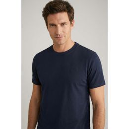 JOOP! T-Shirt JOOP JEANS "Alphis", Jungen, Gr. M, dunkelblau, Jersey, Obermaterial: 100% Baumwolle, clean, unifarben, normal, Rundhals, Shirts T-Shirt, mit Logoprint