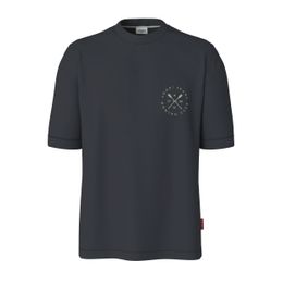 JOOP! T-Shirt JOOP JEANS "Rovenor", Jungen, Gr. L, dunkelblau, Single Jersey, Obermaterial: 100% Baumwolle, unifarben, Rundhals, Shirts T-Shirt, normale Passform, gro&szlig;er R&uuml;ckenprint