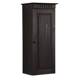 H&auml;ngevitrine OTTO HOME "Cubrix, wahlweise mit oder ohne Glast&uuml;r", braun (dunkelbraun), B:35cm H:85cm T:28cm, Massivholz, Schr&auml;nke, aus sch&ouml;nem massivem Kiefernholz, Breite 35 cm, H&ouml;he 85 cm