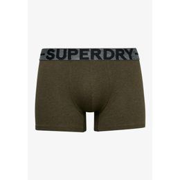 Boxershorts Superdry "TRUNK TRIPLE PACK", Herren, Gr. XL, 3 Stk., schwarz, khaki, grau, Jersey, Obermaterial: 95% Baumwolle, 5% Elasthan, unifarben, k&ouml;rpernah, Unterhosen