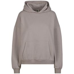 Kapuzensweatshirt Urban Classics "Urban Classics Damen Ladies Organic Oversized Hoody", Damen, Gr. L, beige (cloud), 100% Baumwolle, unifarben, Rundhals, Sweatshirts