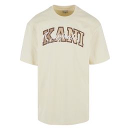 T-Shirt Karl Kani "Karl Kani Herren KM242-001-1 Karl Kani Serif Originator Tee", Jungen, Gr. XS, beige (sanftes wei&szlig;), 100% Baumwolle, loose fit, Rundhals, Shirts T-Shirt