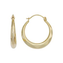 Paar Creolen Jobo, gelb (gelbgold 585), Ohrringe, Damen, 20,5mm, Gelbgold 585, rund 585 Gold
