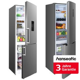 Hanseatic K&uuml;hl-/Gefrierkombination, Energieeffizienz: C (A-G), silber (edelstahl, optik), Rechtsanschlag, kein Wasserspender, K&uuml;hlschr&auml;nke, inkl. 3 Jahre Herstellergarantie, Topseller