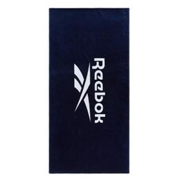 Strandtuch Reebok "Positano", vector navy, B:70cm L:140cm, Frotteevelours, Baumwolle, Handt&uuml;cher, mit Schlaufe zum Aufh&auml;ngen