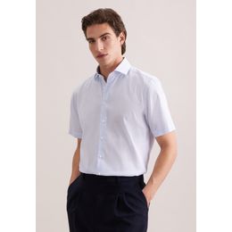 Businesshemd Seidensticker "Schwarze Rose", Herren, Gr. L (41), normale &Auml;rmell&auml;ngen, hellblau, 100% Baumwolle, gestreift, regular fit, Hemden, Regular 1/2 Kentkragen Gestreift