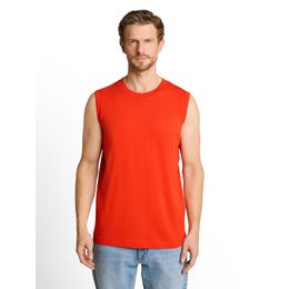 T-Shirt Tom Tailor, Jungen, Gr. L, orange rot, Single Jersey, Obermaterial: 100% Baumwolle, unifarben, regular fit normal, Rundhals, Shirts T-Shirt, mit Logo Print