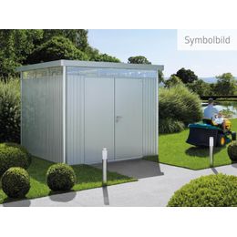 Ger&auml;tehaus BioHort "HighLine Gr. H5", silber (silber, metallic), Stahlblech, Ger&auml;teh&auml;user, quarzgrau-metallic