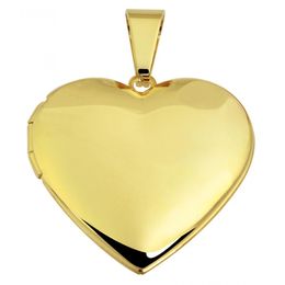 Adelia&acute;s Kettenanh&auml;nger ADELIA&acute;S "stylischer Herz Anh&auml;nger aus Edelstahl", gold, Schmuckanh&auml;nger, Damen, Edelstahl, Kettenanh&auml;nger