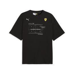 T-Shirt Puma "Scuderia Ferrari Premium T-Shirt Herren", Jungen, Gr. L, schwarz, Obermaterial: 100% Baumwolle. Kragen: 29% Polyester, 71% Baumwolle, clean, regular fit, Rundhals, Shirts T-Shirt