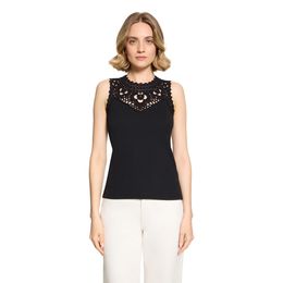 BETTY & CO Tr&auml;gertop BETTY & CO "Damen ohne Arm", Damen, Gr. L, schwarz, Obermaterial: 96% Baumwolle, 4% Elasthan. Besatz: 100% Baumwolle, figurbetont normal, Rundhals, Tops Tr&auml;gertop