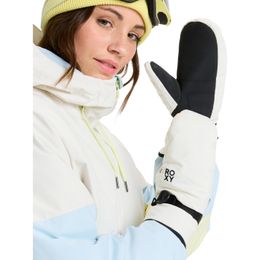 Roxy Damen F&auml;ustlinge "Roxy Jetty Solid", schwarz-wei&szlig;, Gr. S, Obermaterial: 50% Polyester, 50% Polyurethan., Handschuhe