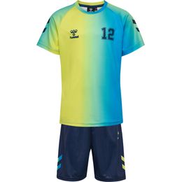 Sportanzug Hummel "hmlSHIMMER SET", Jungen, Gr. 164, limeade, Obermaterial: 100% Polyester, bequem, Sportanz&uuml;ge, Set aus Shorts und T-Shirt, sportlicher Stil, bequeme Passform