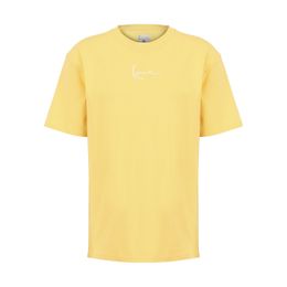 T-Shirt Karl Kani "Karl Kani Herren", Jungen, Gr. S, gelb, 100% Baumwolle, loose fit, Rundhals, Shirts T-Shirt