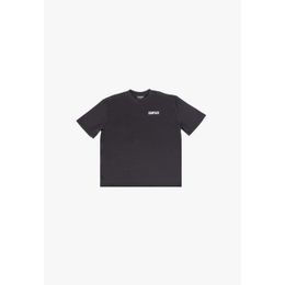 T-Shirt DROPSIZE "Dropsize HEAVY OVERSIZED HEAVEN DOVE T-SHIRT", Jungen, Gr. S, schwarz, 100% Baumwolle, bedruckt, oversize, Rundhals, Shirts T-Shirt