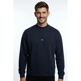 Sweatshirt Hugo "Nedro", Herren, Gr. XL, dunkelblau405, Sweatware, Obermaterial: 100% Baumwolle, regular fit normal, Rundhals, B&uuml;ndchen, Sweatshirts Sweatshirt, Rundhalsausschnitt, Regular Fit, Logo-Patch