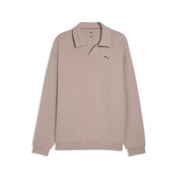Trainingsshirt Puma "CLOUDSPUN Relaxed Polo Erwachsene", Gr. S, beige (sandstone heather beige), Obermaterial: 16% Lyocell, 78% Polyester, 6% Elasthan, relaxed fit, Shirts
