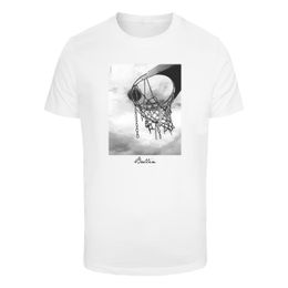T-Shirt MisterTee "MisterTee Herren Ballin 2.0 Tee", Jungen, Gr. L, wei&szlig;, 100% Baumwolle, unifarben, normal, Rundhals, Shirts T-Shirt