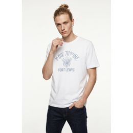 Jack & Jones T-Shirt JACK & JONES "JPRBLULUKE SS TEE", Jungen, Gr. L, wei&szlig; (hellwei&szlig;), Jersey, Obermaterial: 100% Baumwolle, bedruckt, regular fit normal, Rundhals, Shirts T-Shirt