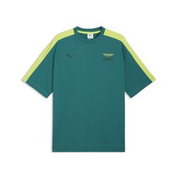 T-Shirt Puma "Puma x ASTON MARTIN ARAMCO F1 TEAM T7 T-Shirt Herren", Jungen, Gr. L, gr&uuml;n lux, Obermaterial: 100% Baumwolle. Rippe: 29% Polyester, 71% Baumwolle, clean, oversize, Rundhals, Shirts T-Shirt