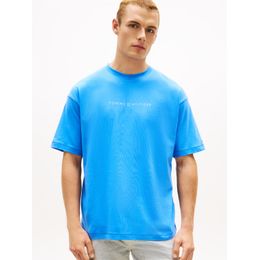 T-Shirt, Jungen, Gr. XXL (56), blau (copenhagen blau), Web, Obermaterial: 100% Baumwolle, Tommy Hilfiger Underwear, regular fit normal, Rundhals, eingesetzt abgesteppte Kante, Shirts T-Shirt, Regular fit mit Rundhalsausschnitt